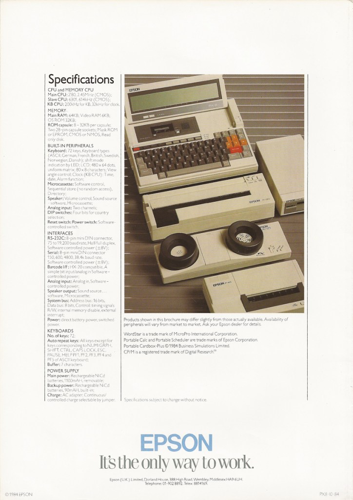 Epson PX-8 | Retrocosm's Vintage Computing, Tech & Music Blog